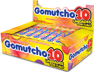 BALA GOMUTCHO TUBO CONTEM 30 TUBOS COM 10 BALAS CADA SORTIDA RICLAN ...