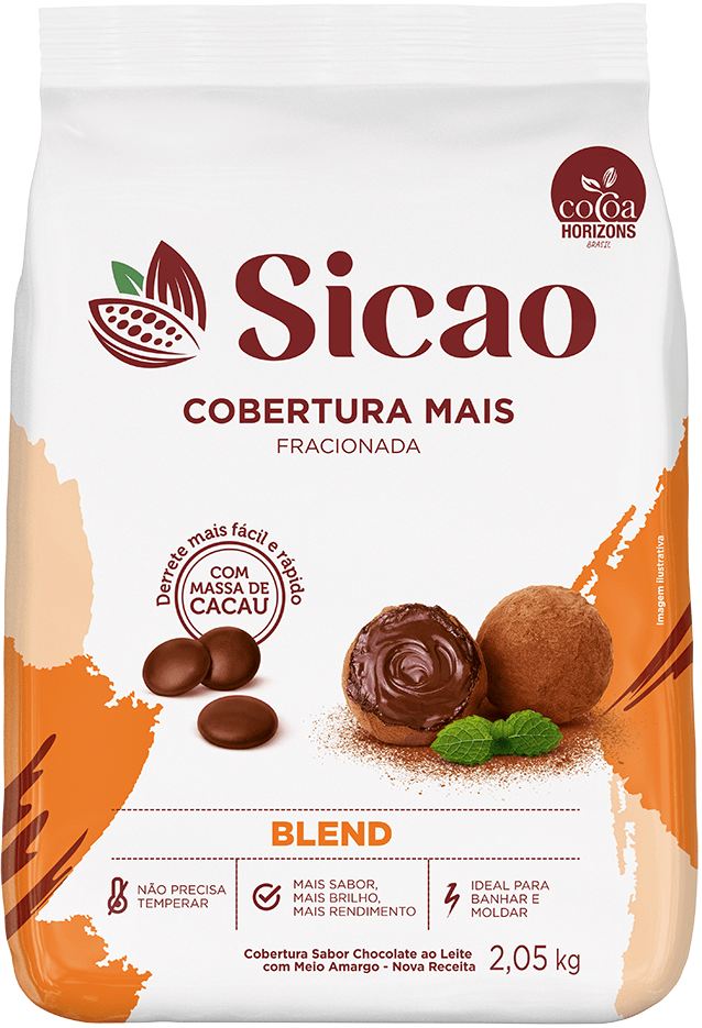 CHOCOLATE COBERTURA MAIS FRACIONADA BLEND GOTAS 2,05KG SICAO - Doces Vaz