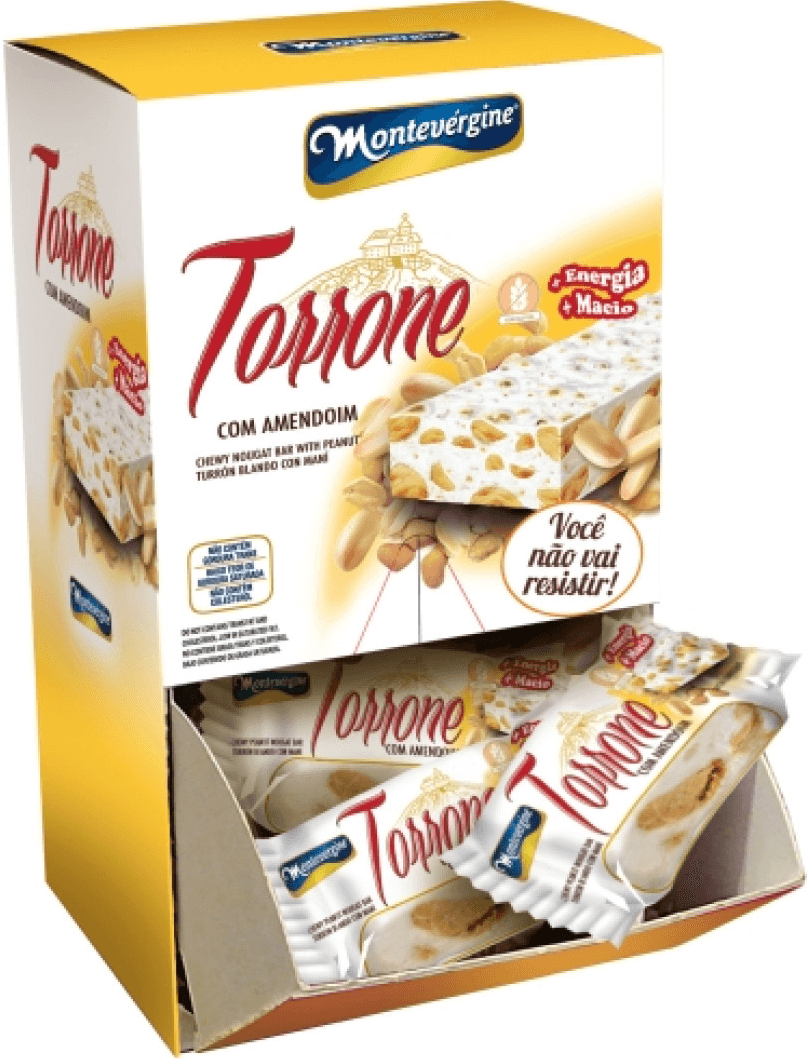 DOCE TORRONE COM AMENDOIM CAIXA 300G MONTEVERGINE - Doces Vaz