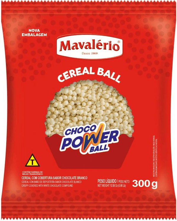 CHOCOLATE POWERBALL 300G MICRO BRANCO MAVALERIO - Doces Vaz