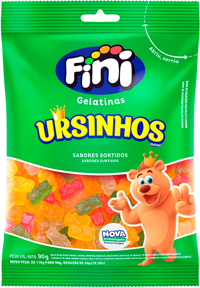 BALA URSINHO BRILHO 90G FINI - Doces Vaz