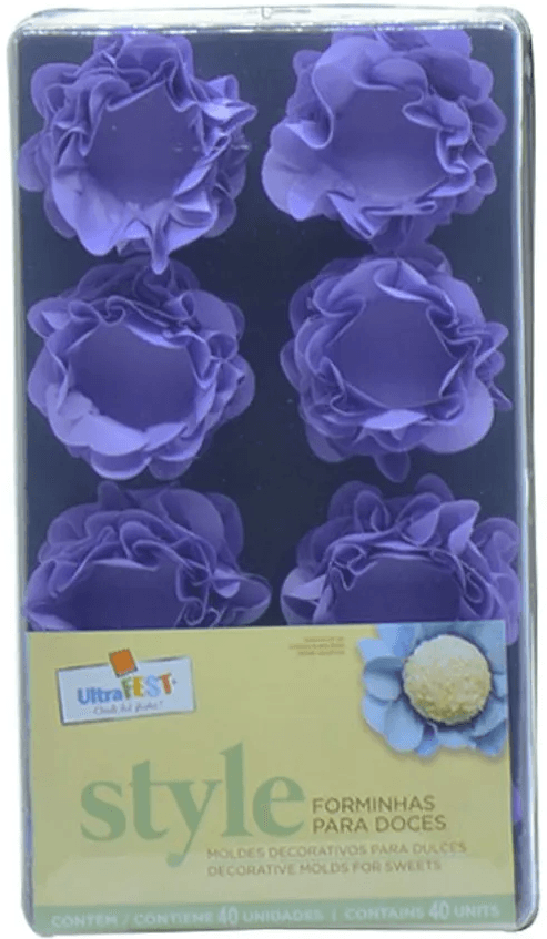 FORMA PARA DOCE STYLE LILAS COM 40 UNIDADES ULTRAFEST - Doces Vaz