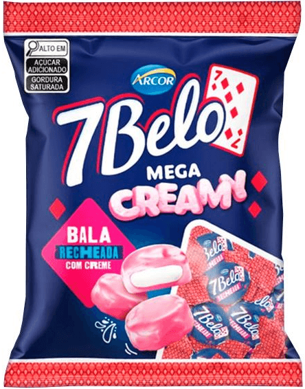 BALA 7 BELO COM RECHEIO DE FRAMBOESA 500G ARCOR - Doces Vaz