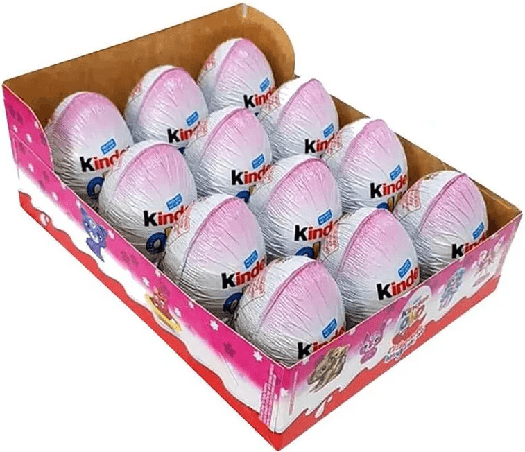 CHOCOLATE KINDER OVO T1 MENINAS COM 12 UNIDADES DE 20G CADA FERRERO ...