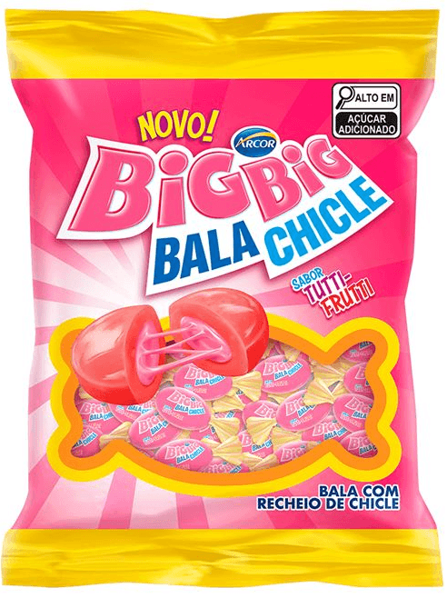 BALA DURA COM RECHEIO BIG BIG SABOR TUTTI FRUTTII 400G ARCOR - Doces Vaz