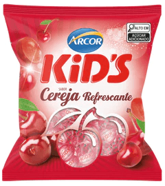 BALA KIDS 400G CEREJA REFRESCANTE ARCOR - Doces Vaz